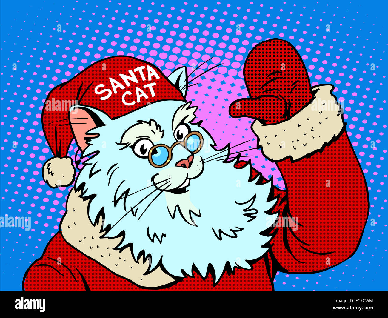 Santa Claus cat Stock Photo - Alamy