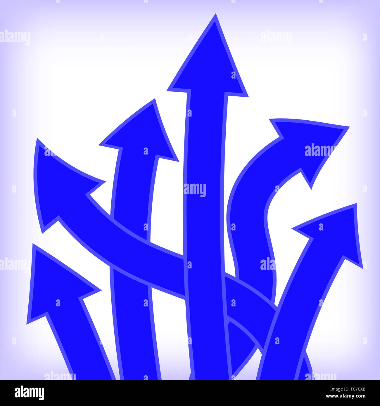 Set of Blue Arrows Stock Photo - Alamy