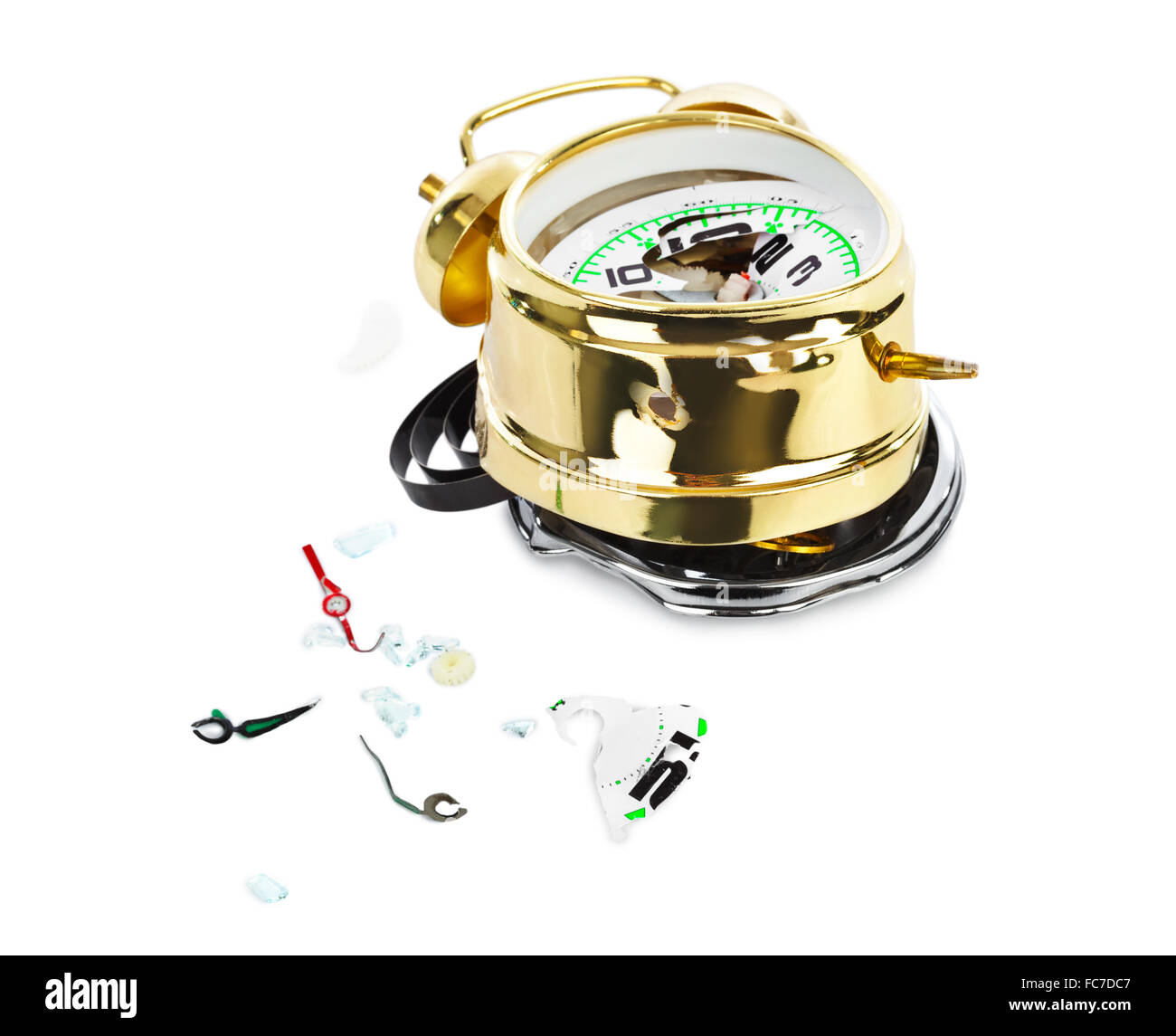 Broken alarm clock Stock Photo - Alamy