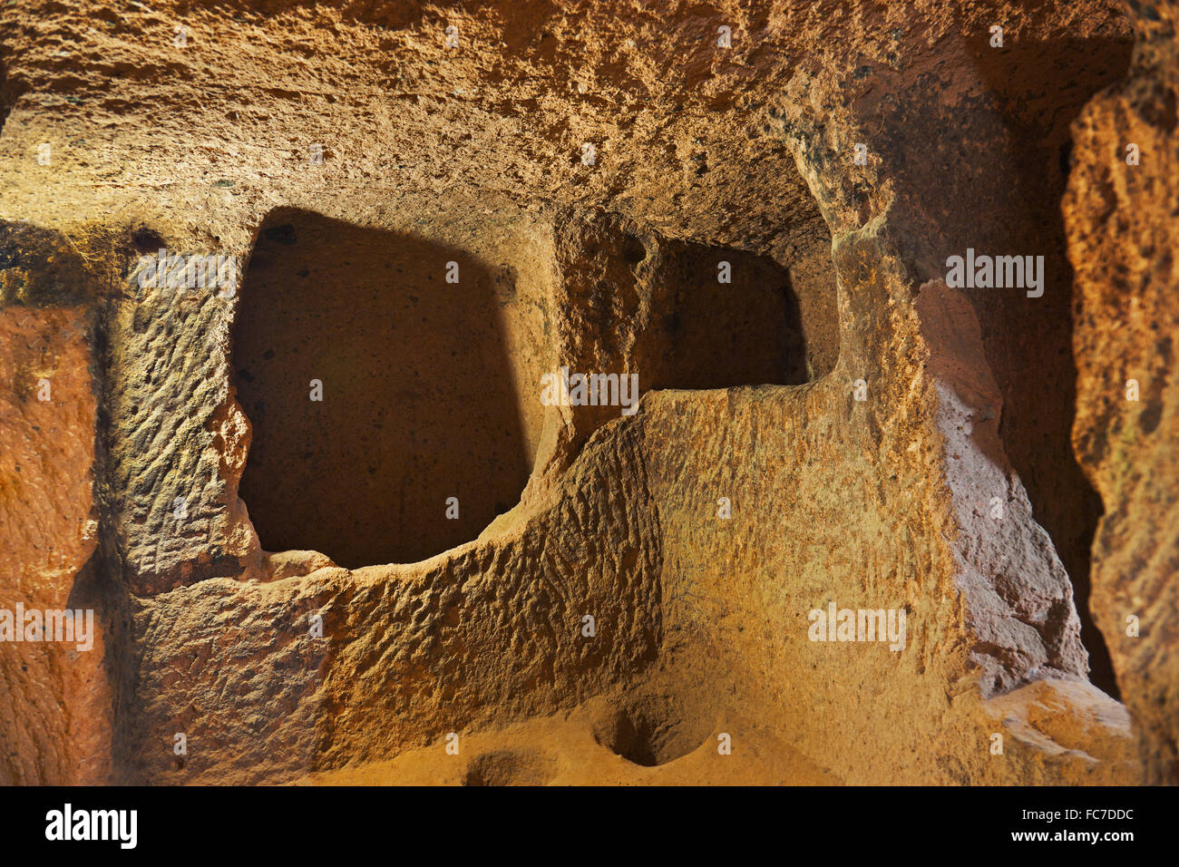 Derinkuyu cave city in Cappadocia Turkey Stock Photo - Alamy