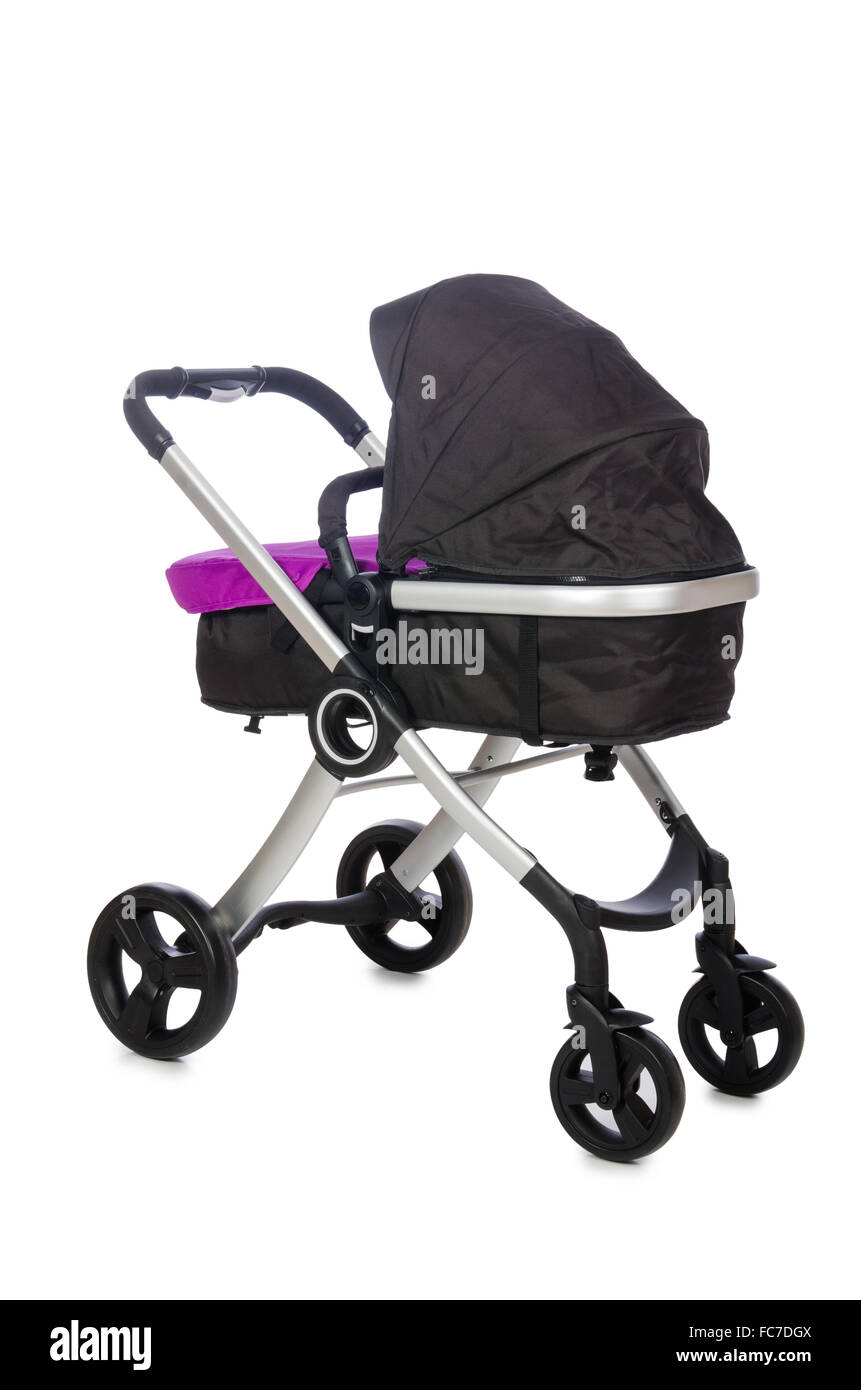 Child pram isolated on the white background Stock Photo - Alamy
