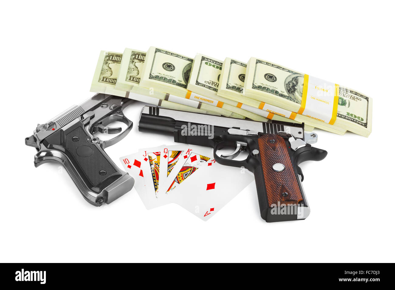 Money and guns hi-res stock photography and images - Alamy