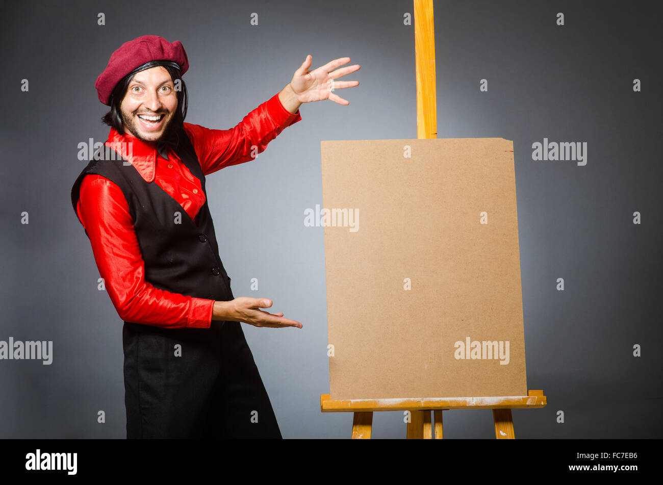 Man artist in art concept Stock Photo - Alamy