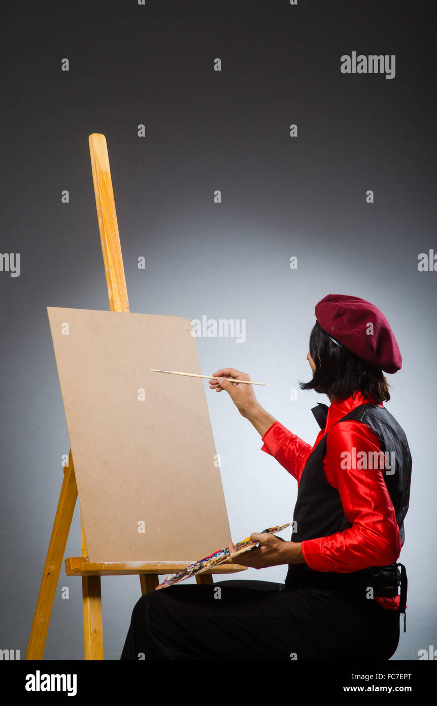 Man artist in art concept Stock Photo - Alamy