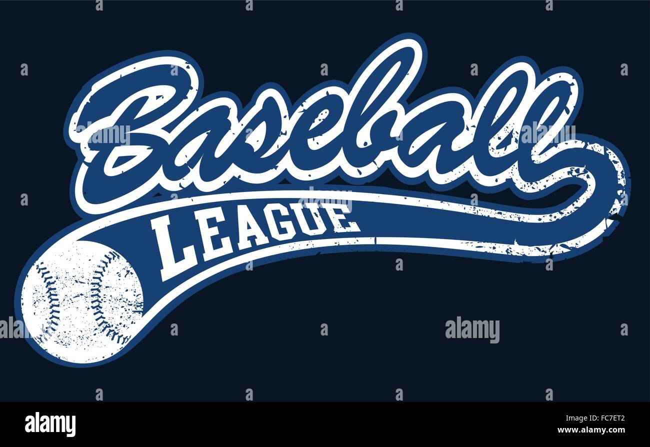 Blue baseball league banner with ball Stock Vector Image & Art - Alamy