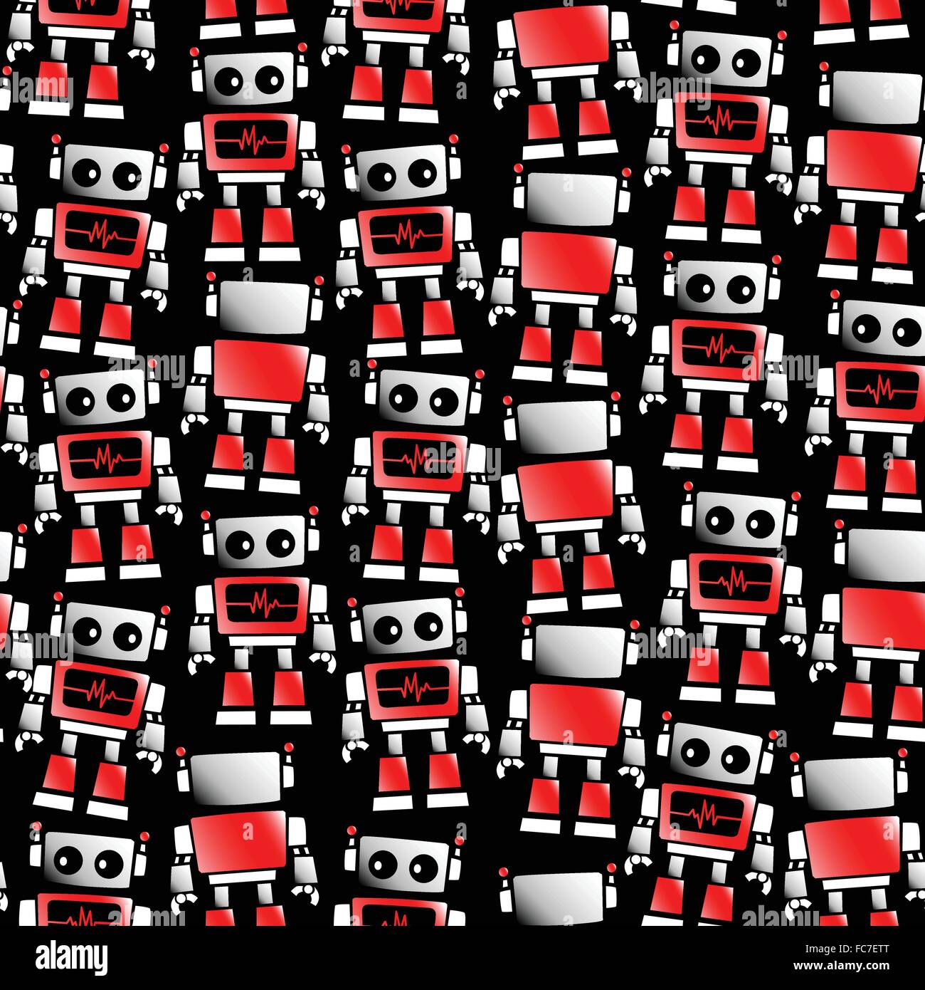 Little red robot Stock Vector Images - Alamy
