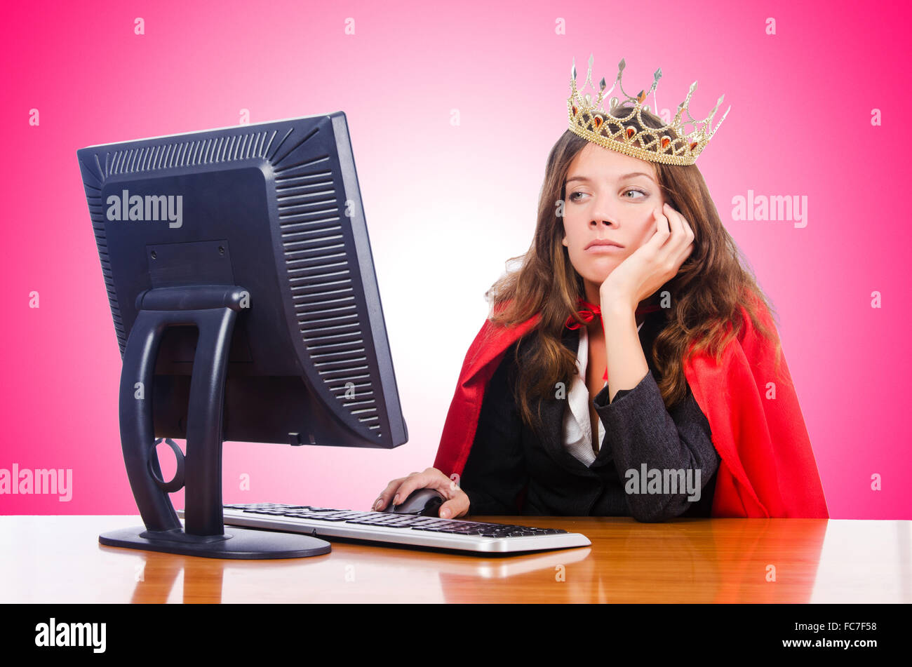 Office queen isolated on the white Stock Photo - Alamy