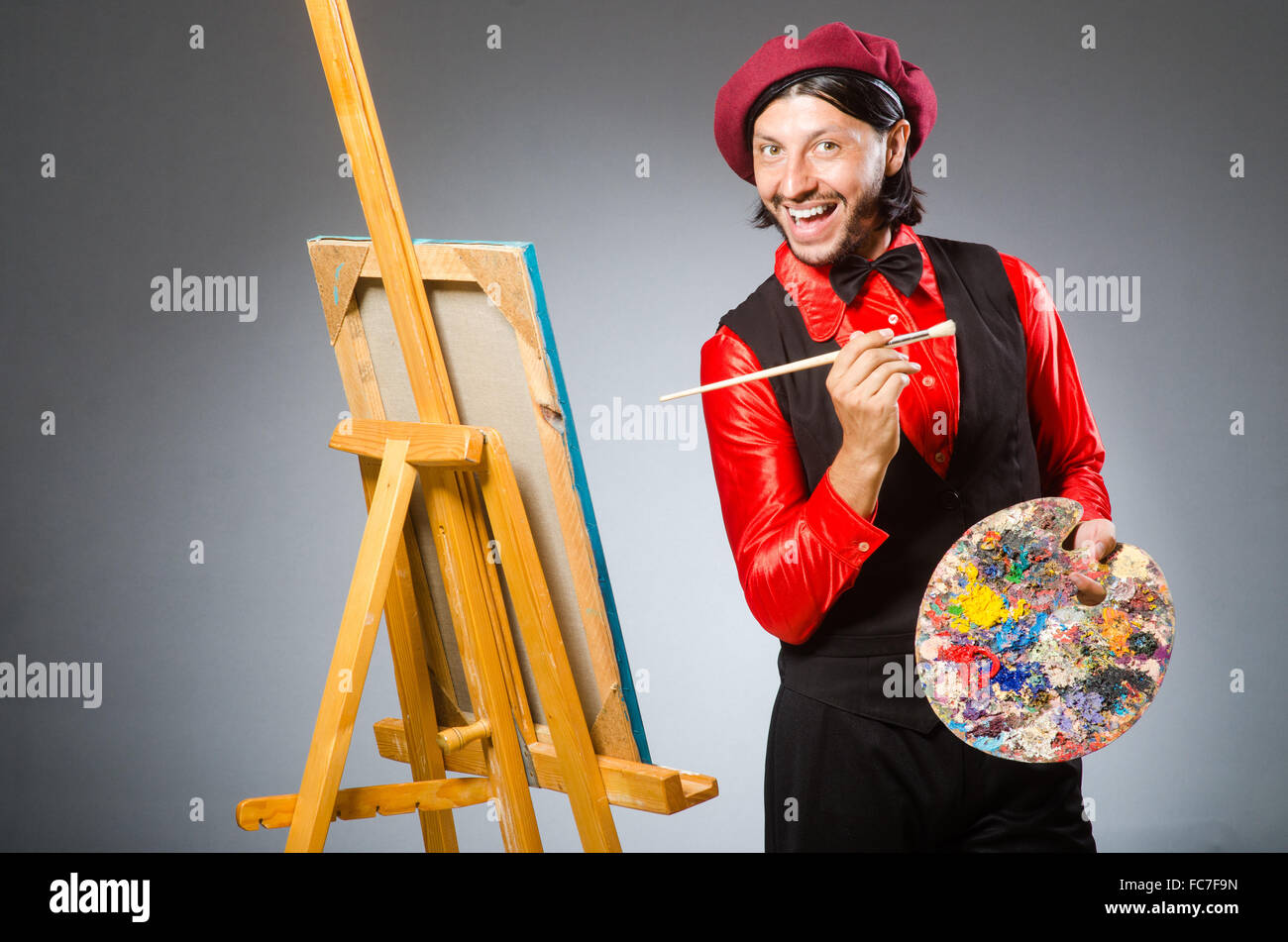 Man artist in art concept Stock Photo - Alamy