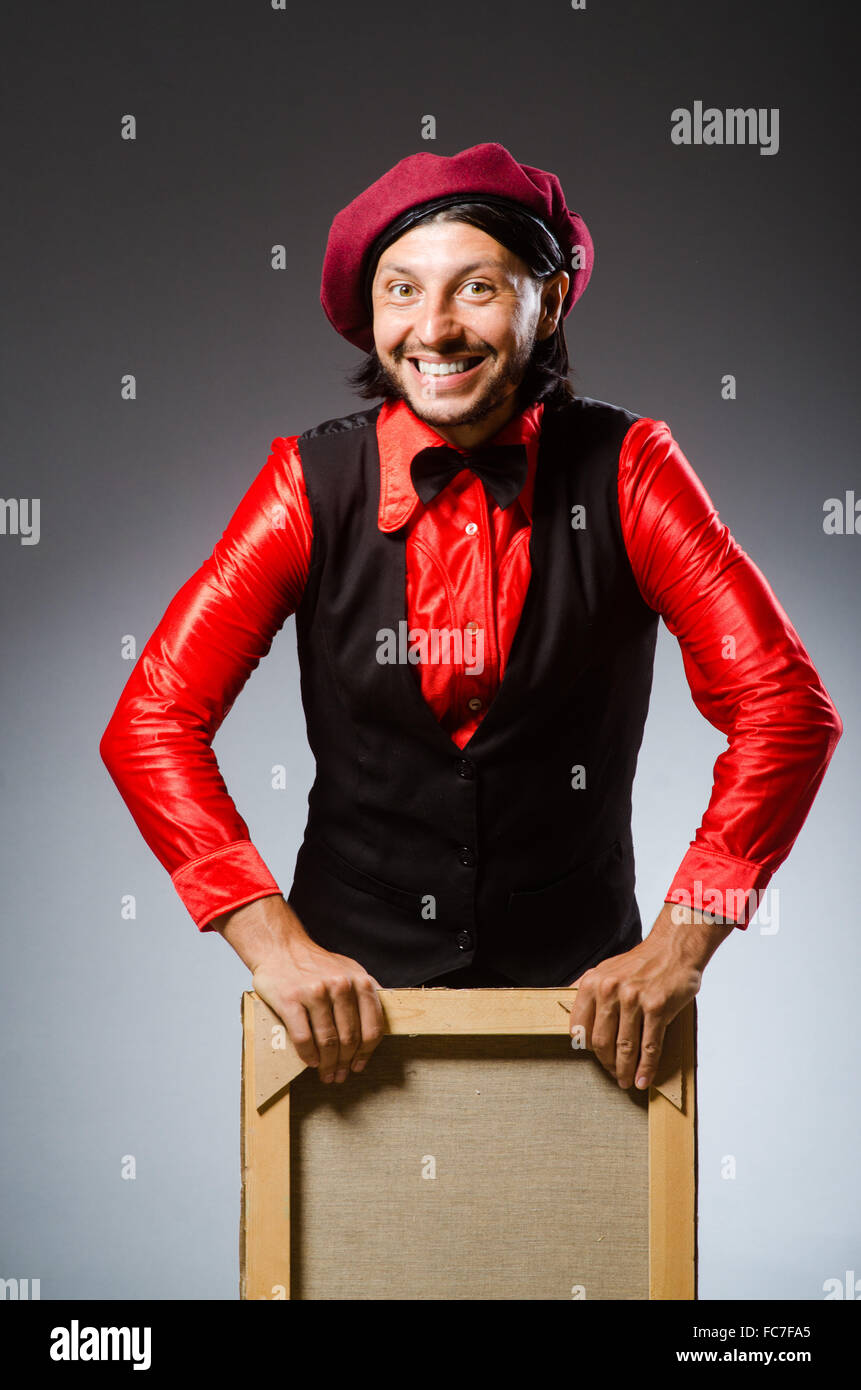 Man artist in art concept Stock Photo - Alamy