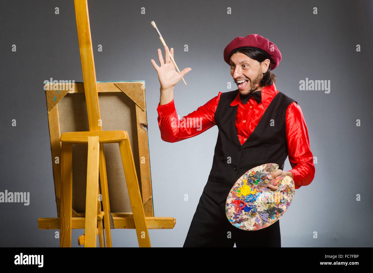 Man artist in art concept Stock Photo - Alamy