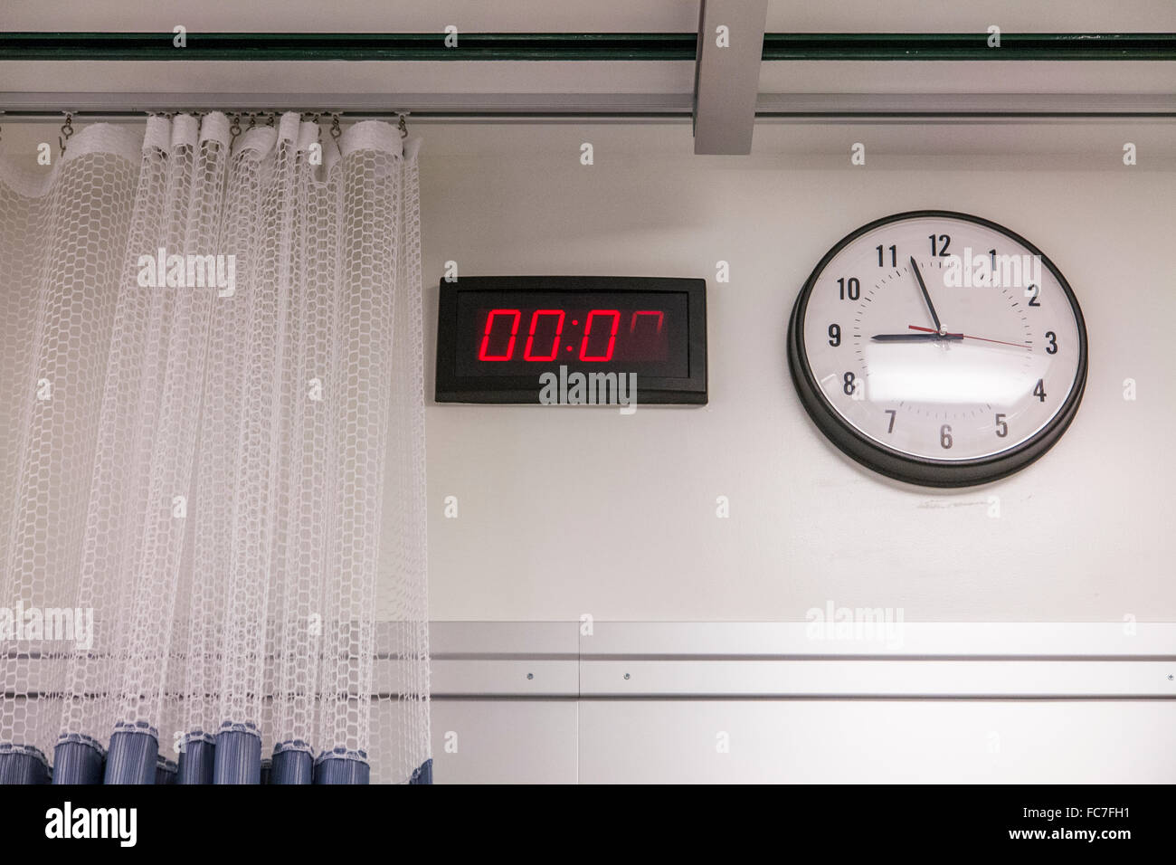 Clocks in hospital room Stock Photo - Alamy