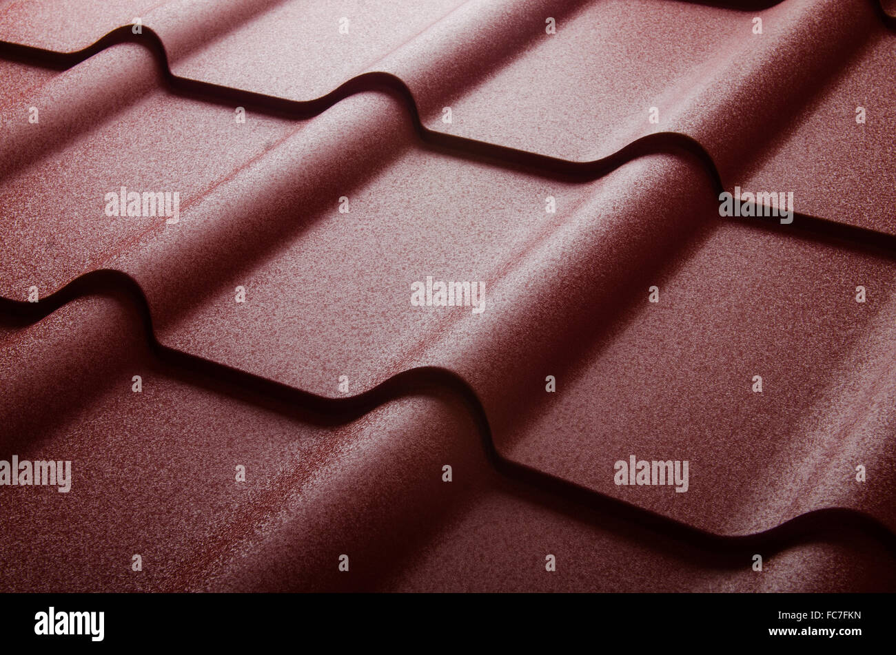 Close up of metal roof tile Stock Photo - Alamy