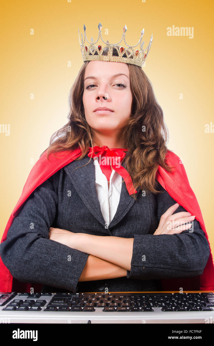 Office queen isolated on the white Stock Photo - Alamy