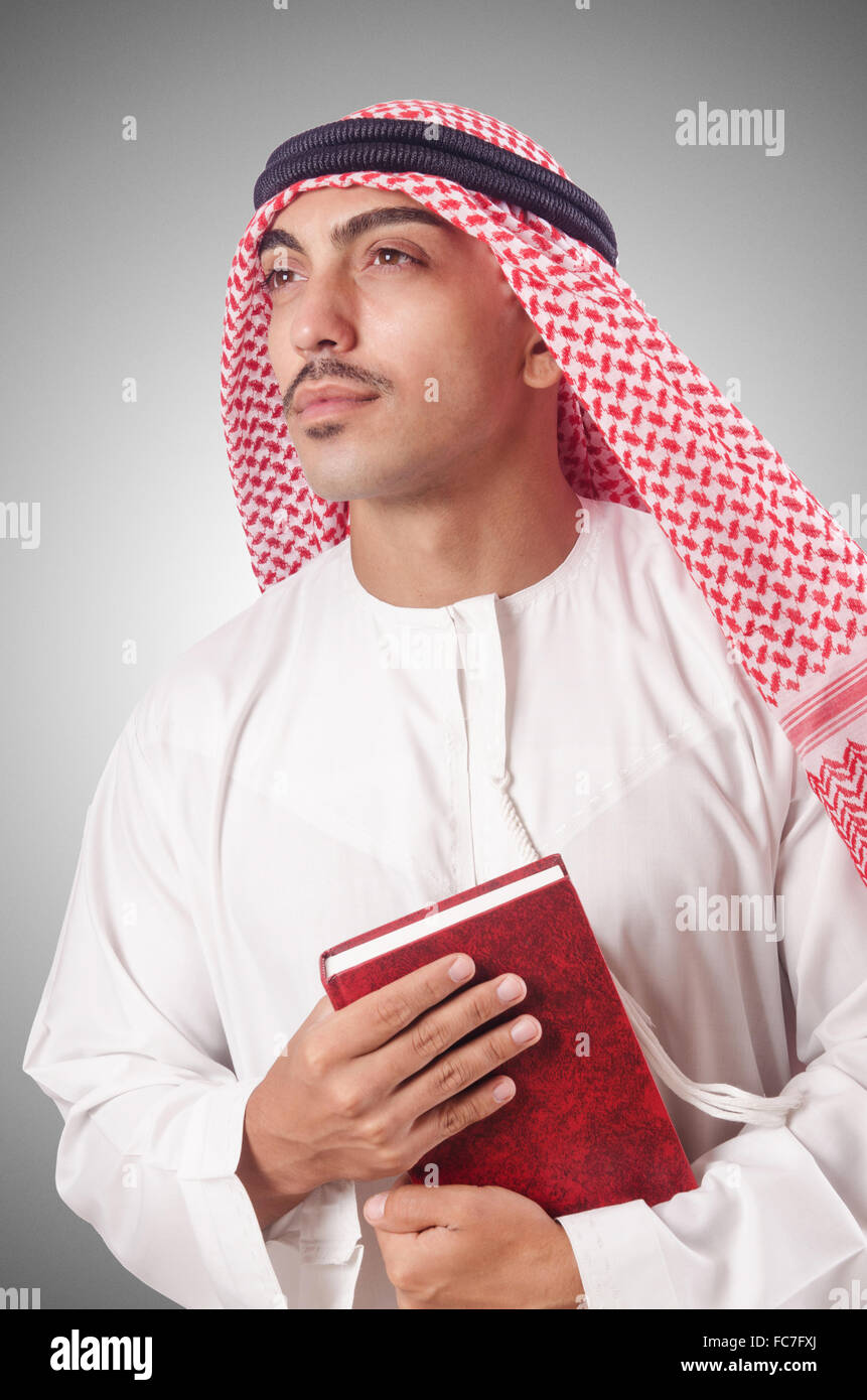 Arab man praying on white Stock Photo - Alamy