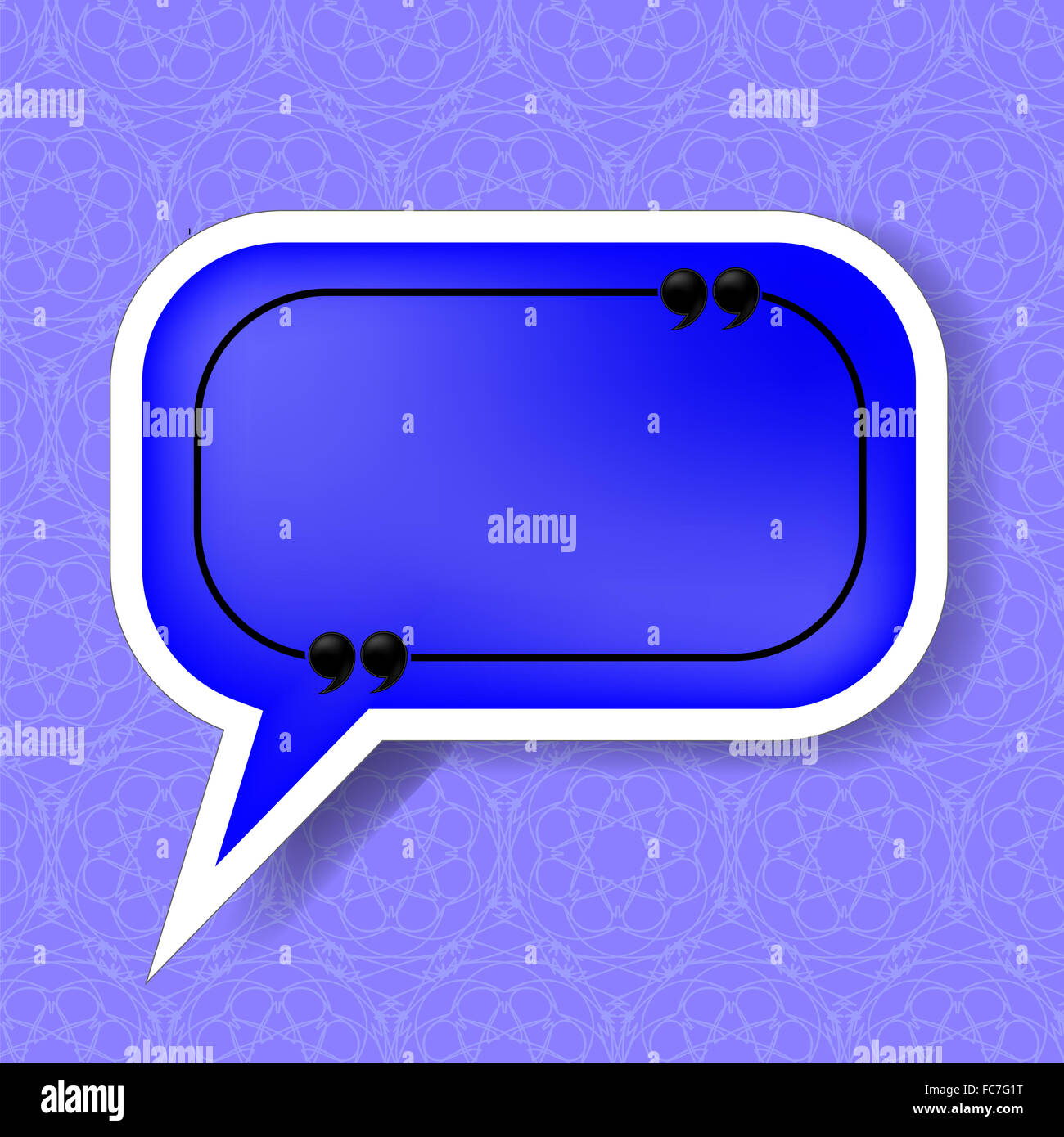 Blue Speech Bubble Stock Photo - Alamy