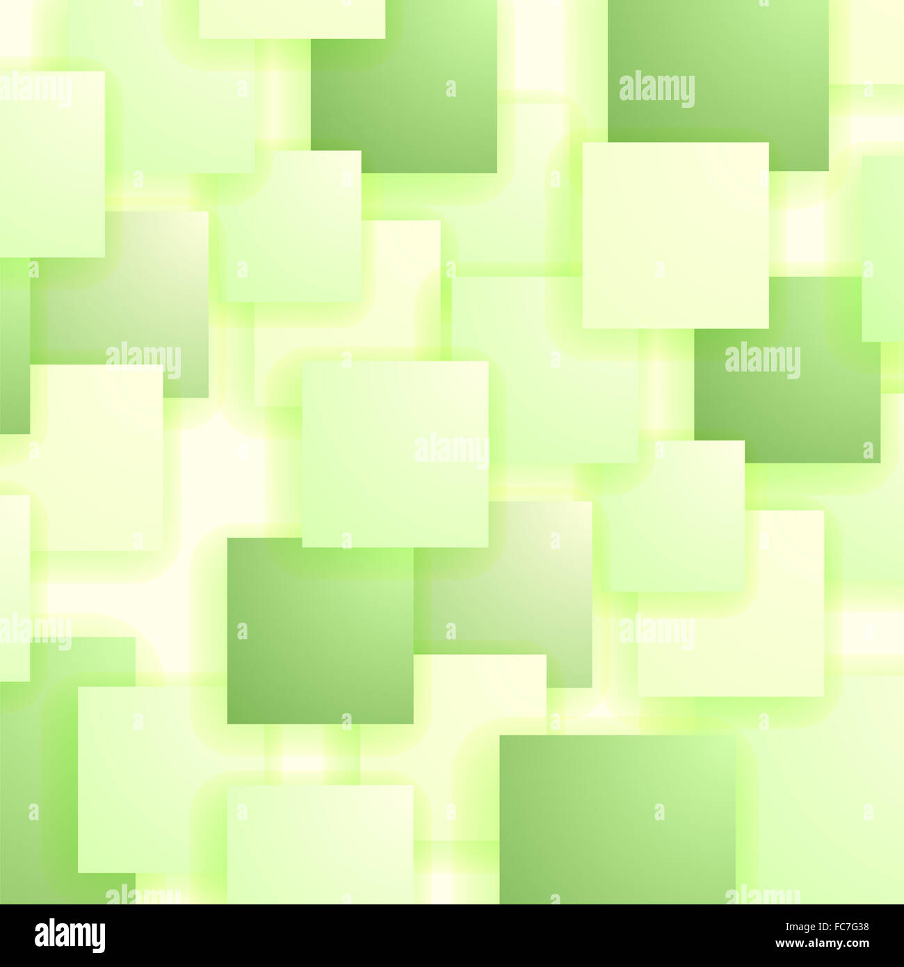 Set of Green Squares. Squares Pattern Stock Photo - Alamy