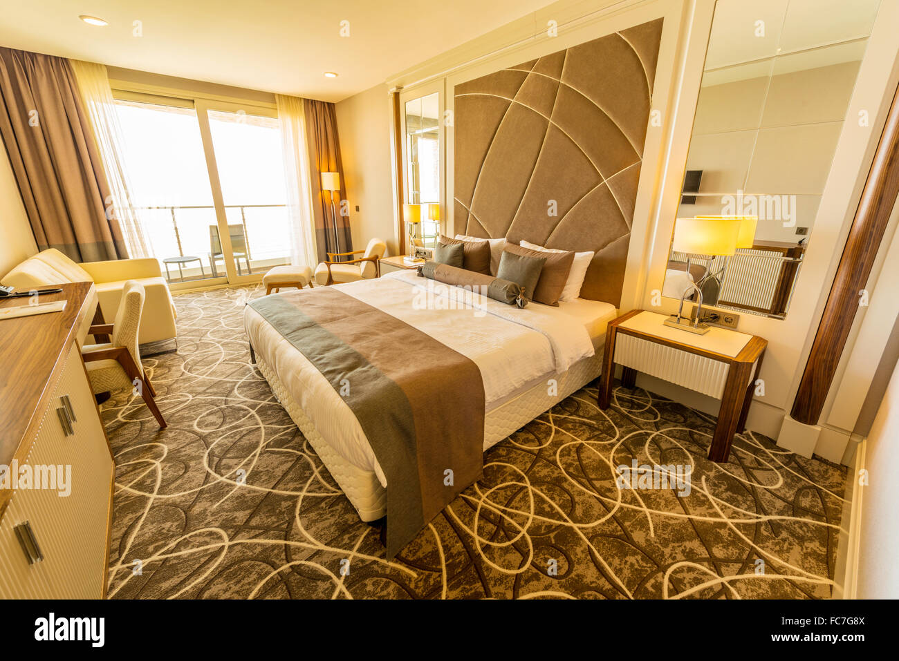 Hotel room with modern interior Stock Photo - Alamy