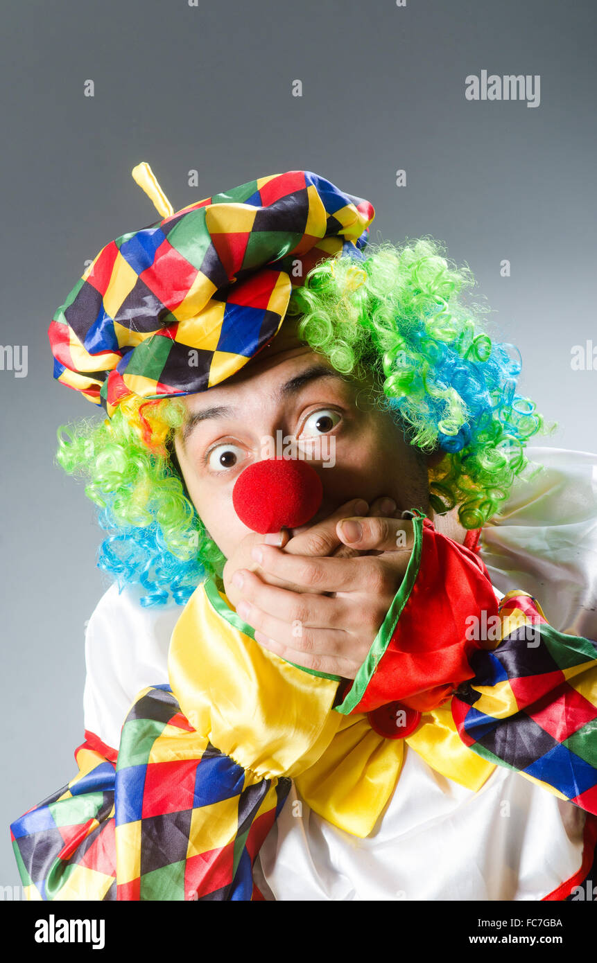 Clown in the funny concept Stock Photo - Alamy