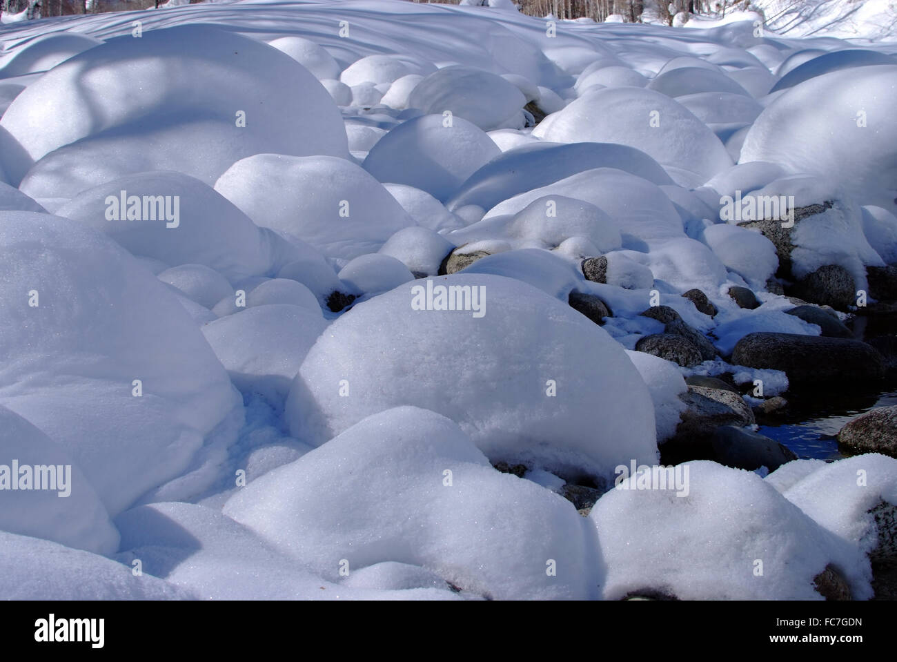 Xinjiang Aletai snow scenery Stock Photo - Alamy