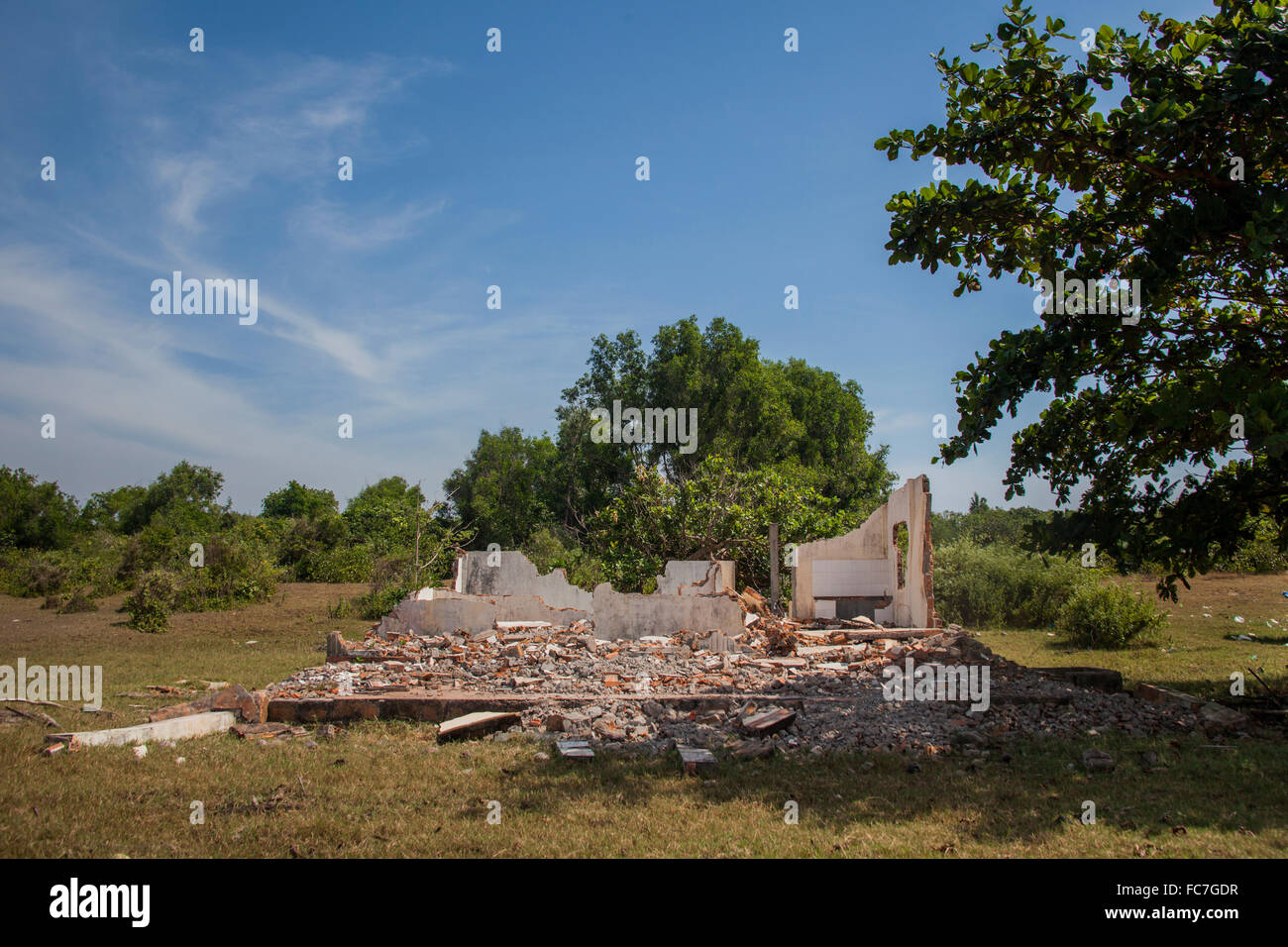 Rubble of demolished building in rural field Stock Photo - Alamy Rubble of demolished building in rural field Stock Photo - Alamy