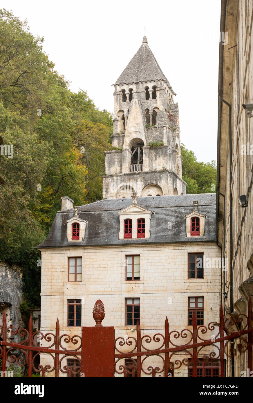 Brantome Abbey, Brantome, Loire Valley, France Stock Photo - Alamy