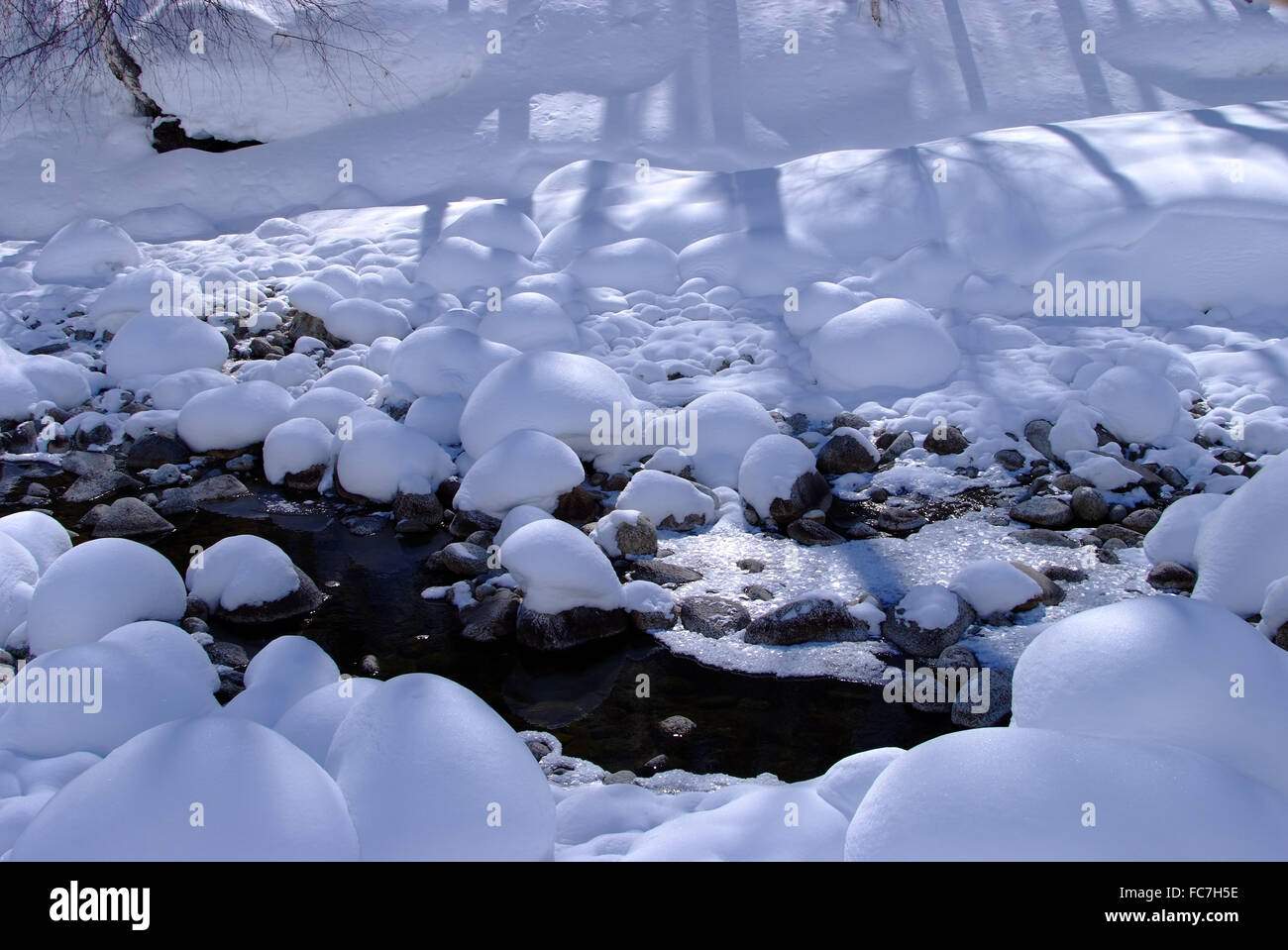 Xinjiang Aletai snow scenery Stock Photo - Alamy
