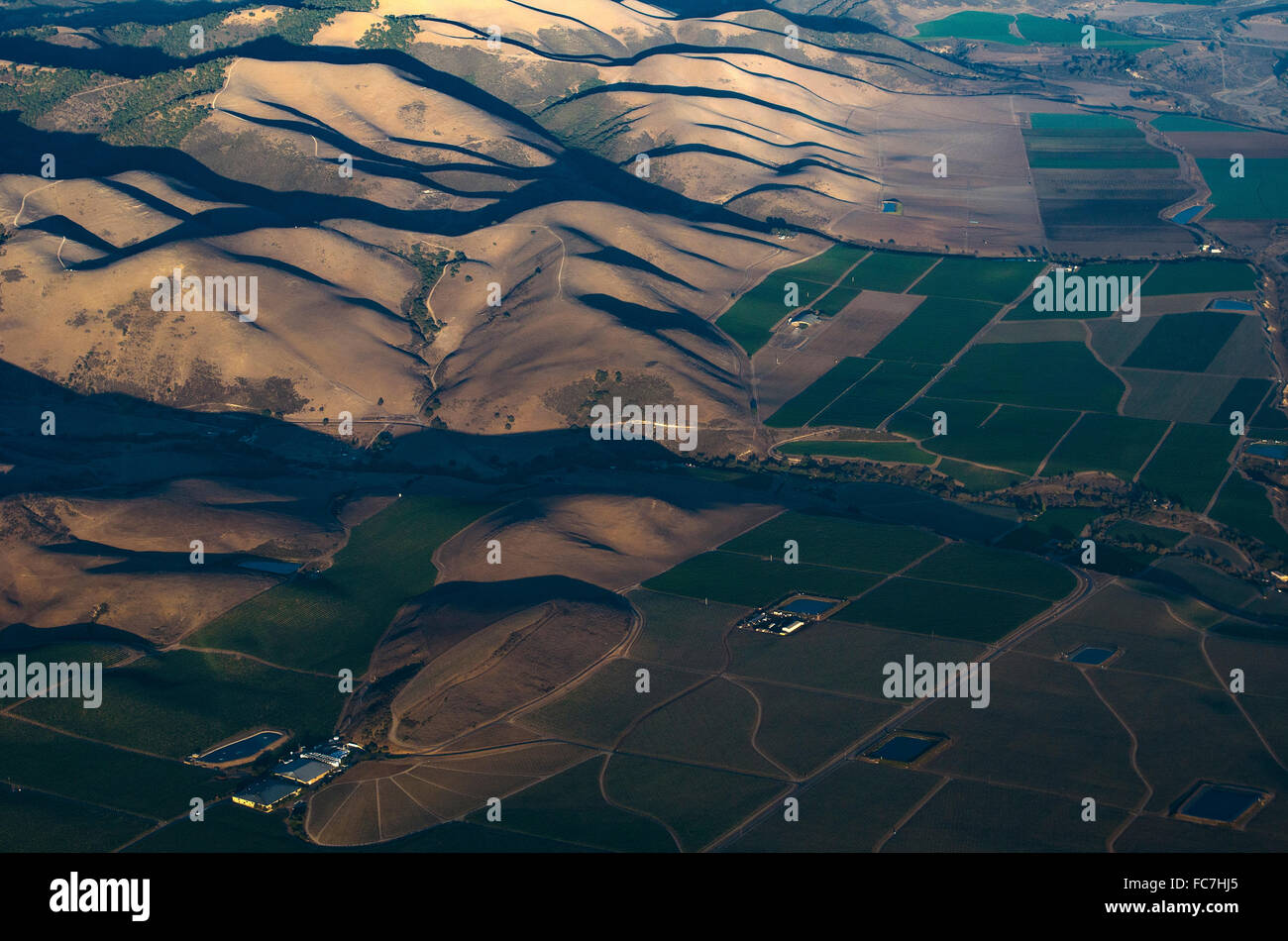 Aerial view of hills in rural landscape Stock Photo - Alamy