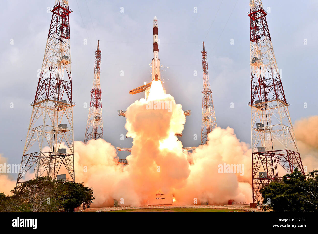 Sriharikota, India. 20th Jan, 2016. PSLV-C31 rocket of Indian Space ...