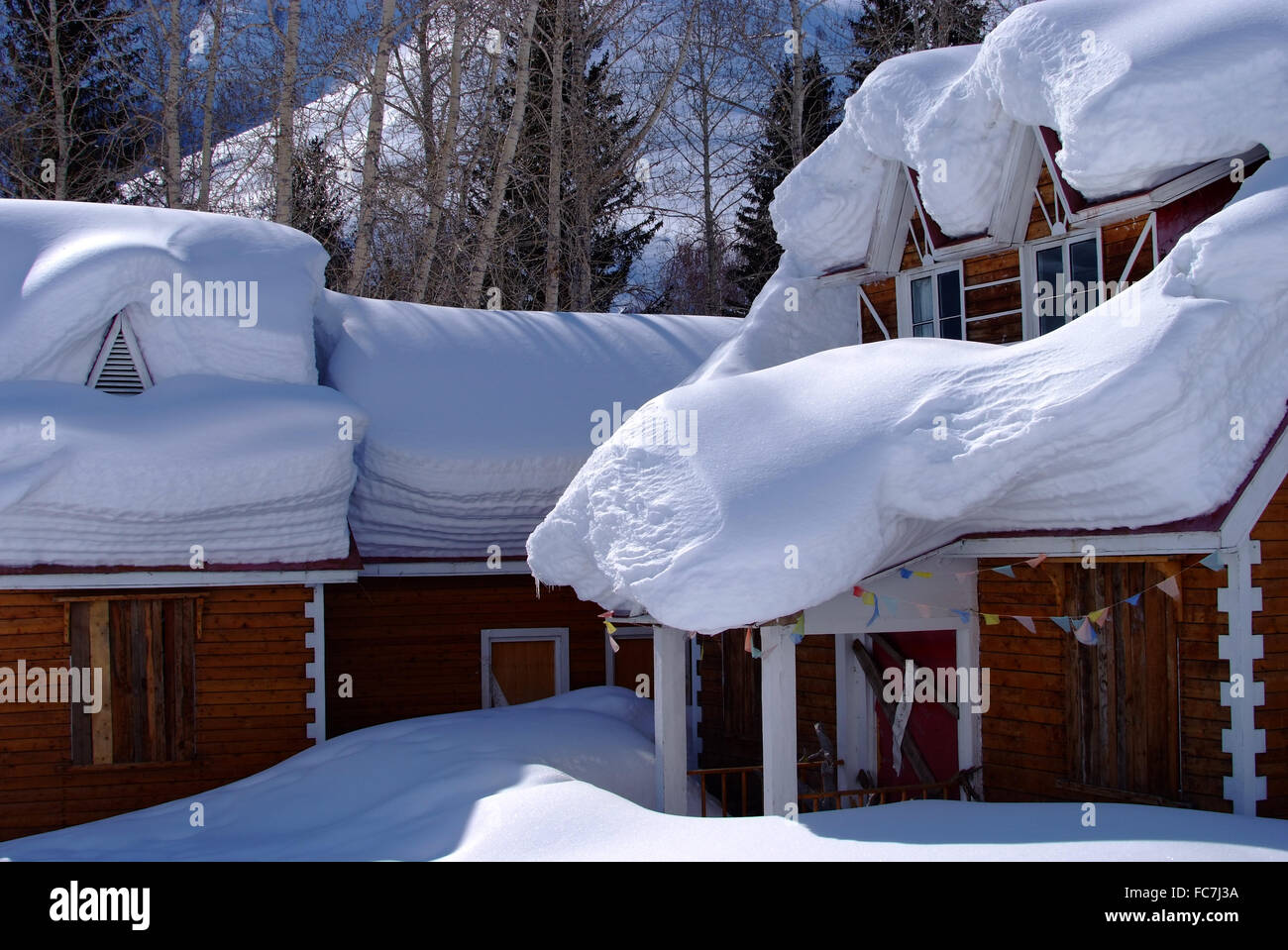 Xinjiang Aletai snow scenery Stock Photo - Alamy