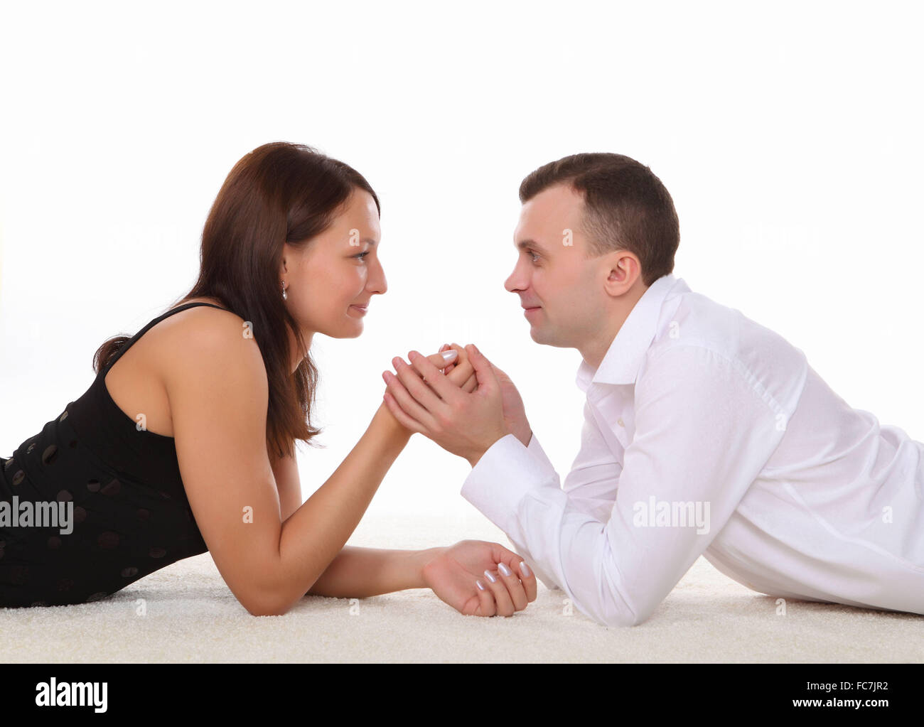 a happy young couple in love spending time together Stock Photo - Alamy
