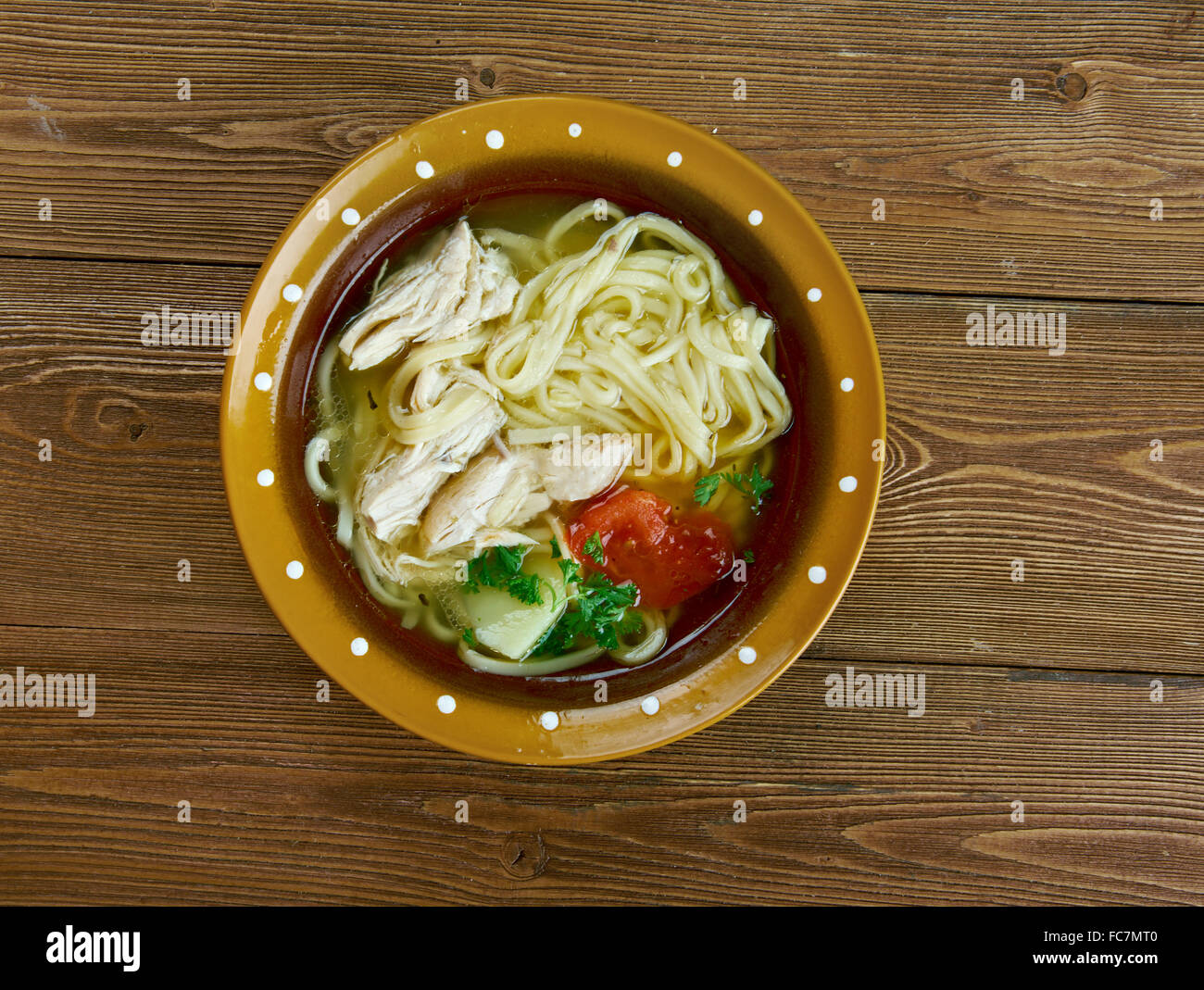 Uzbek chicken soup Stock Photo - Alamy