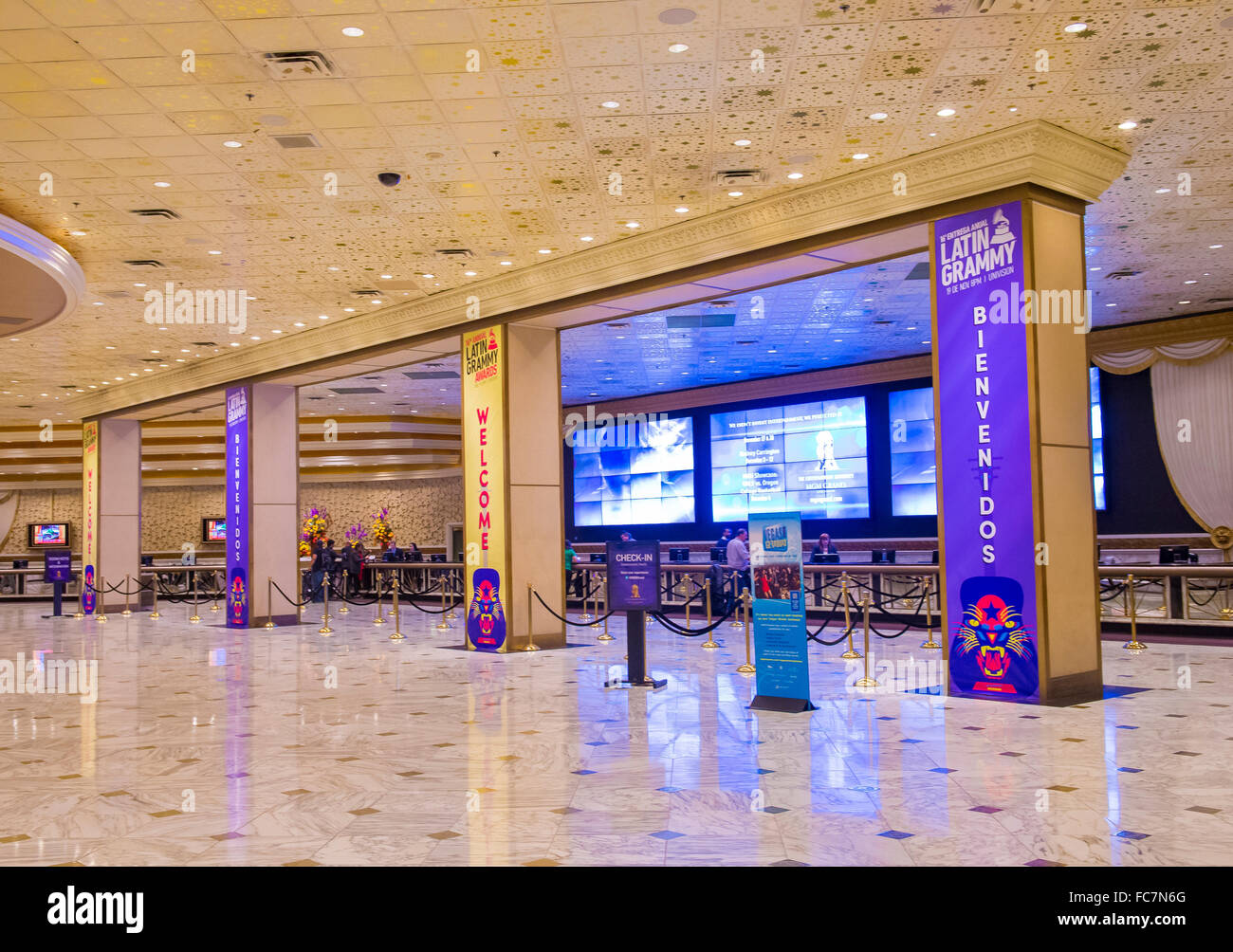 The interior of MGM hotel and casino in Las Vegas Stock Photo - Alamy
