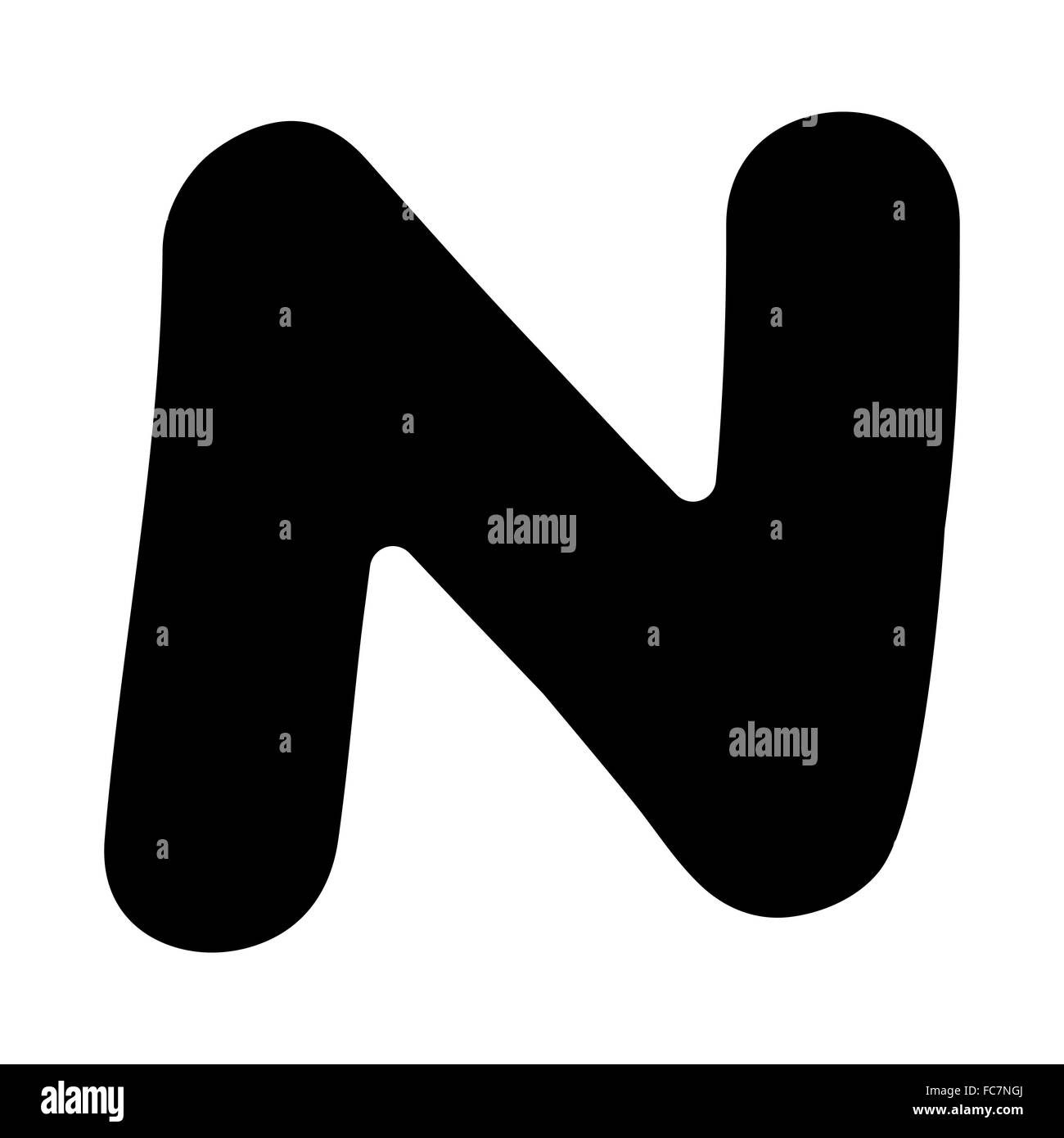 White capital letter n Black and White Stock Photos & Images - Alamy