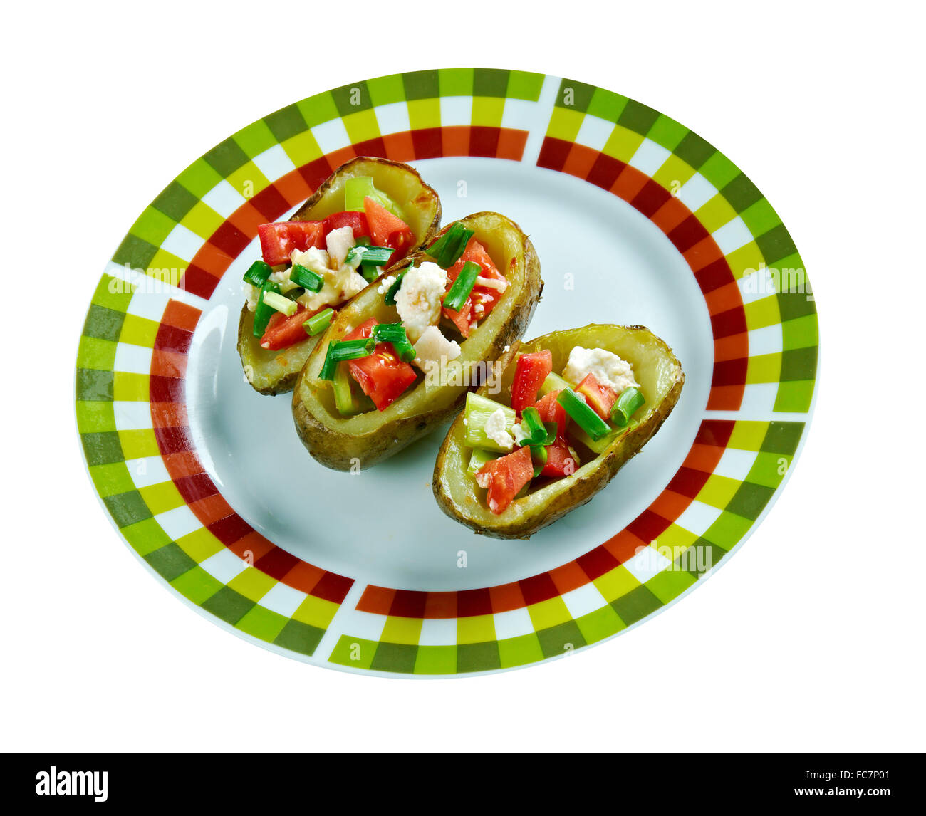 Loaded Potato Skin Stock Photo - Alamy