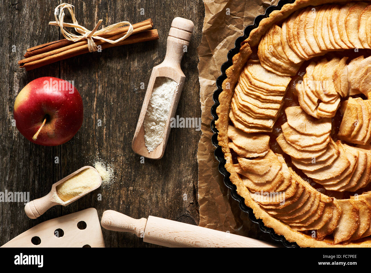 French apple pie Stock Photo - Alamy