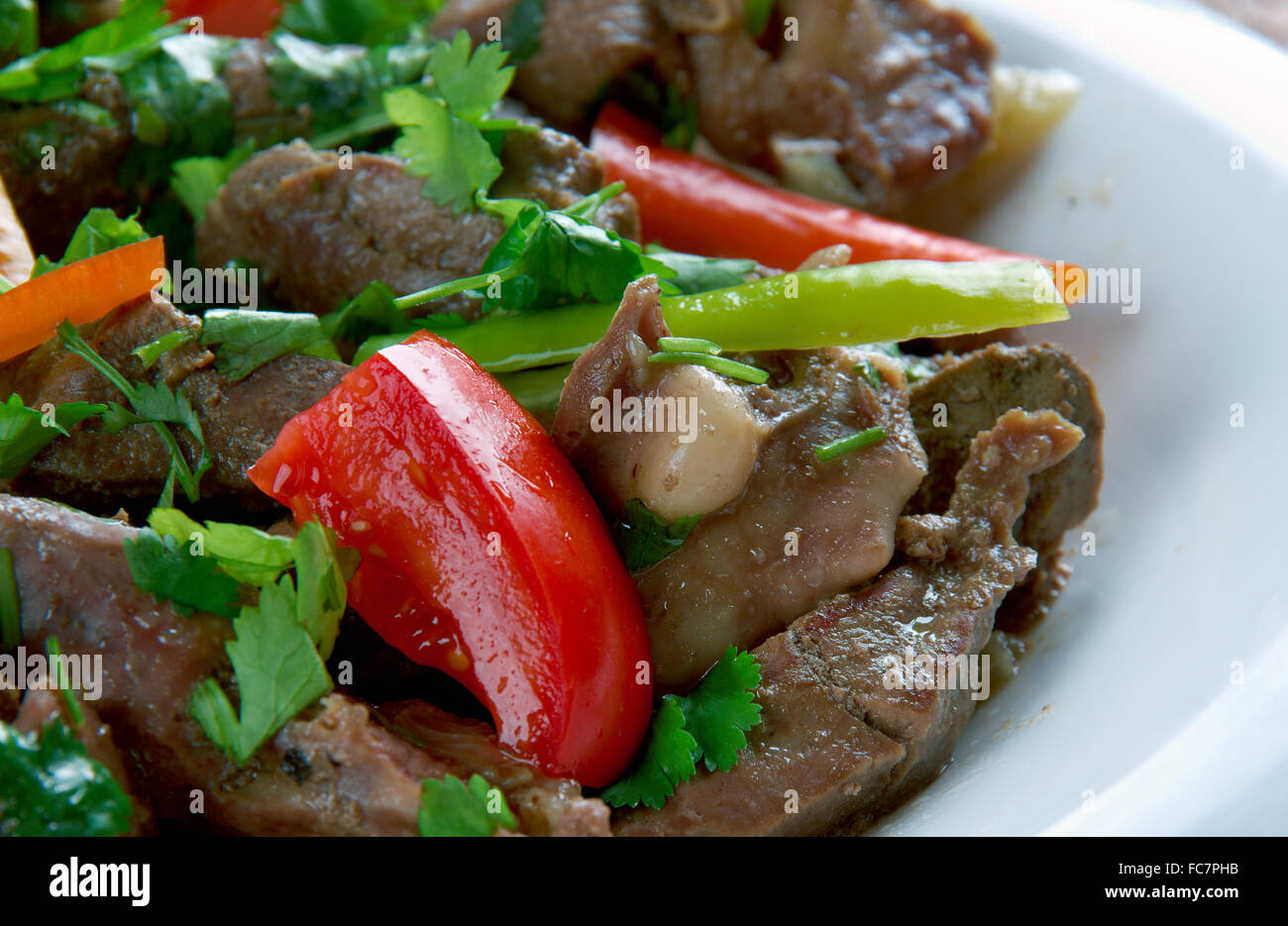 Eastern roast lamb tripe Stock Photo - Alamy