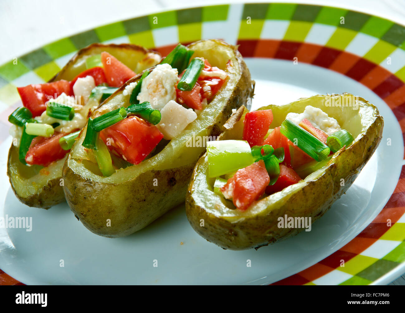 Loaded Potato Skin Stock Photo - Alamy