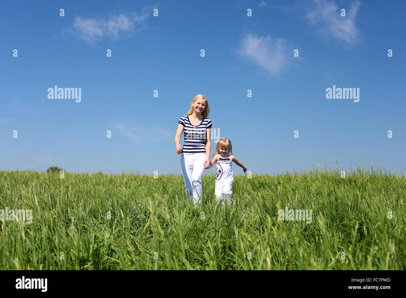 mother with her daughter outdoors in summer day Stock Photo - Alamy