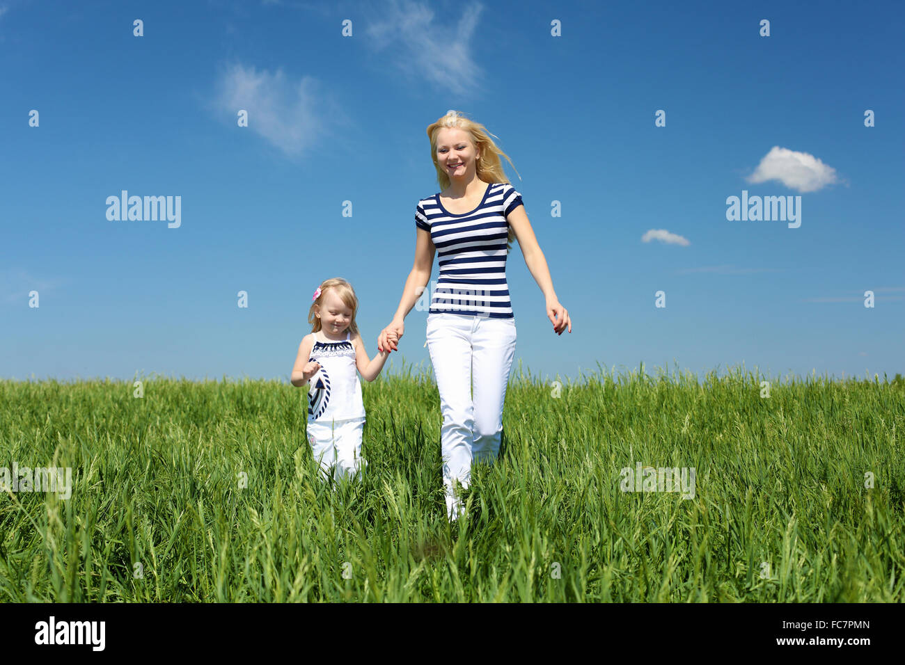 mother with her daughter outdoors in summer day Stock Photo - Alamy