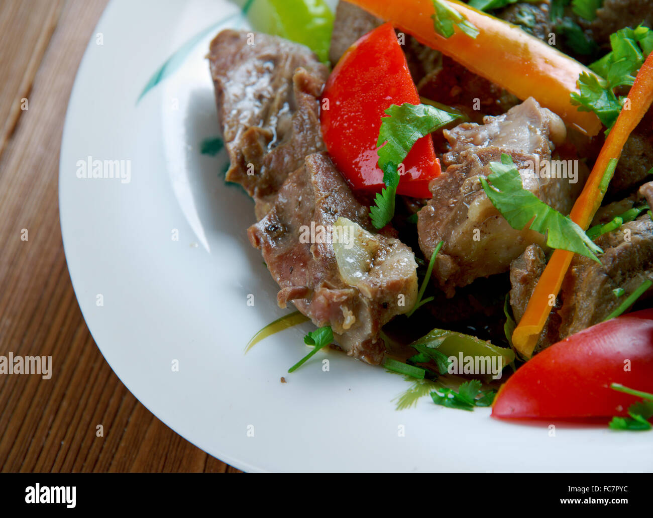 Eastern roast lamb tripe Stock Photo - Alamy