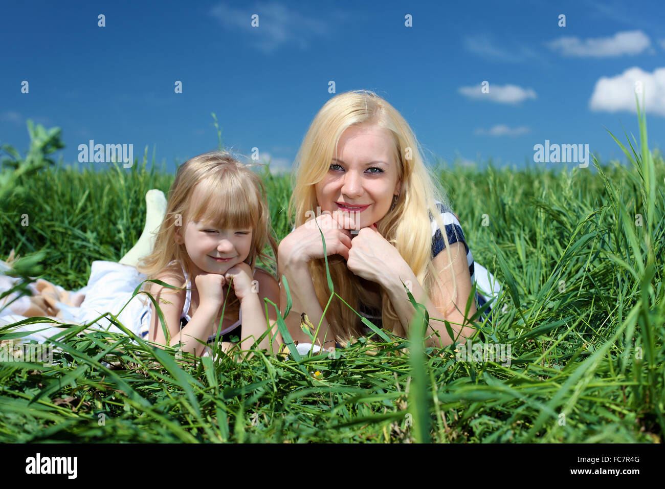 mother with her daughter outdoors in summer day Stock Photo - Alamy