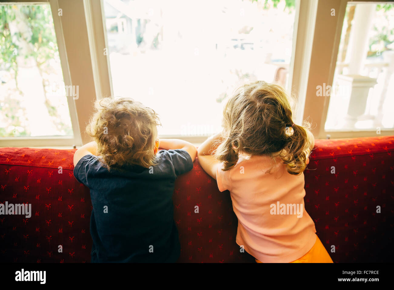 Child rear view high angle hi-res stock photography and images - Alamy