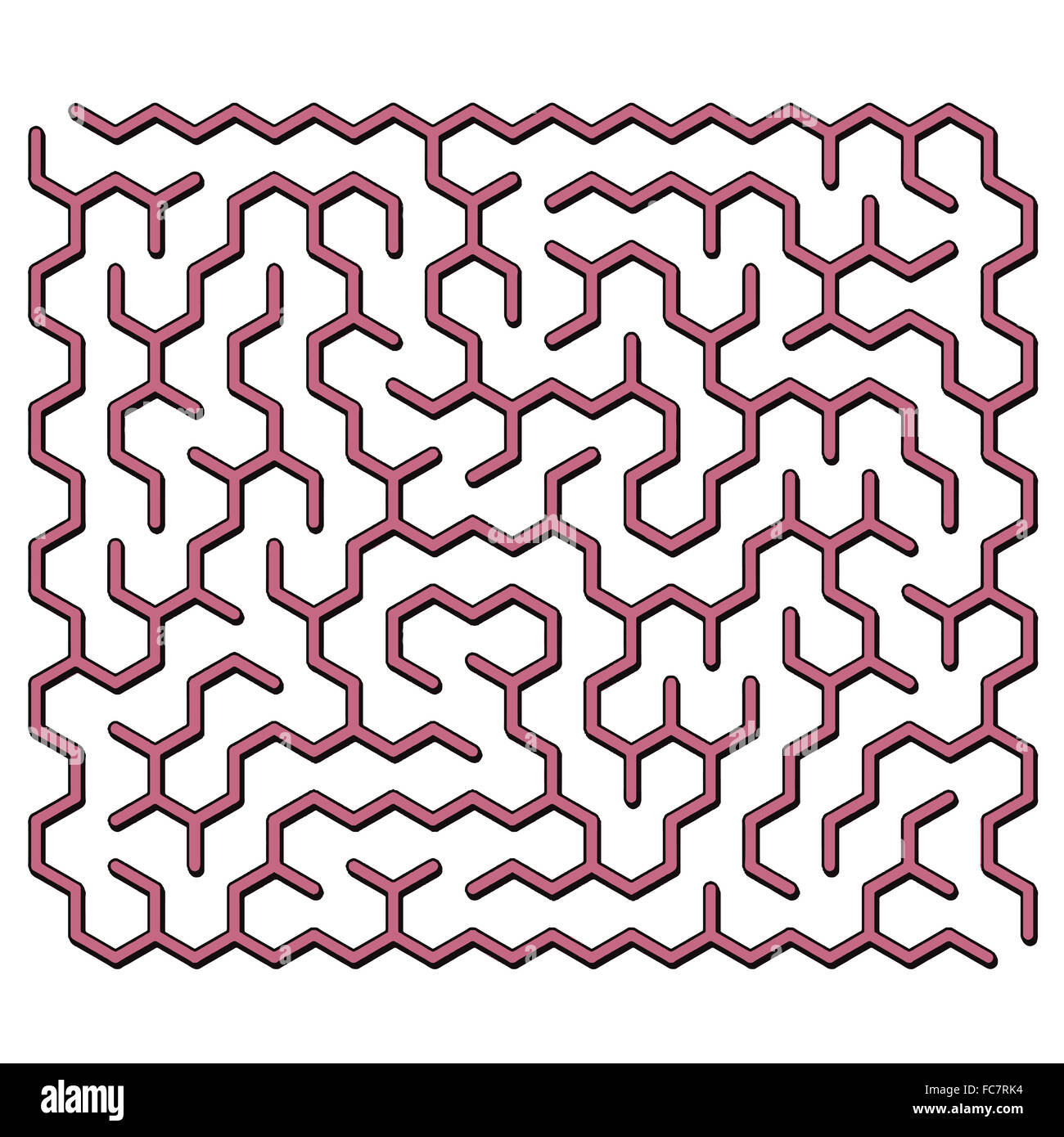 Labyrinth Isolated on White Background Stock Photo - Alamy