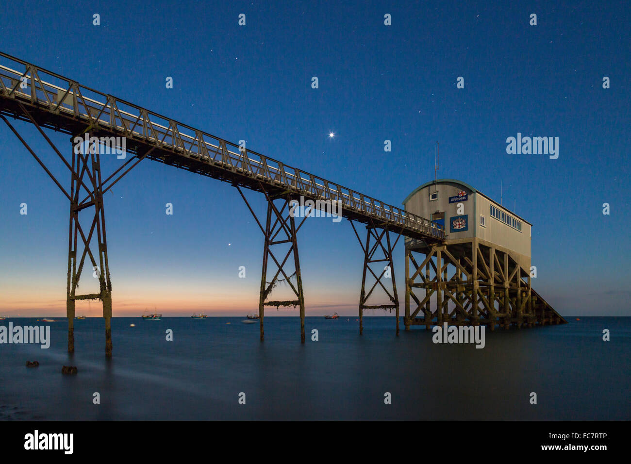 Selsey lifeboat station at dawn Stock Photo - Alamy