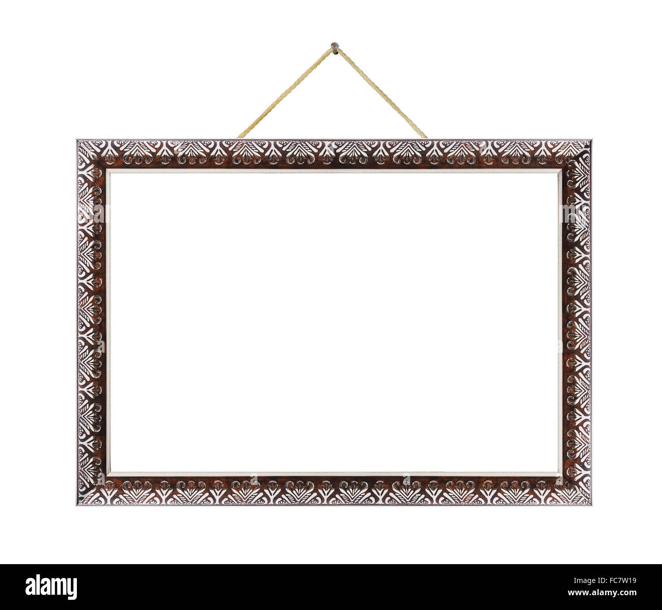 Retro metal frame on rope Stock Photo - Alamy