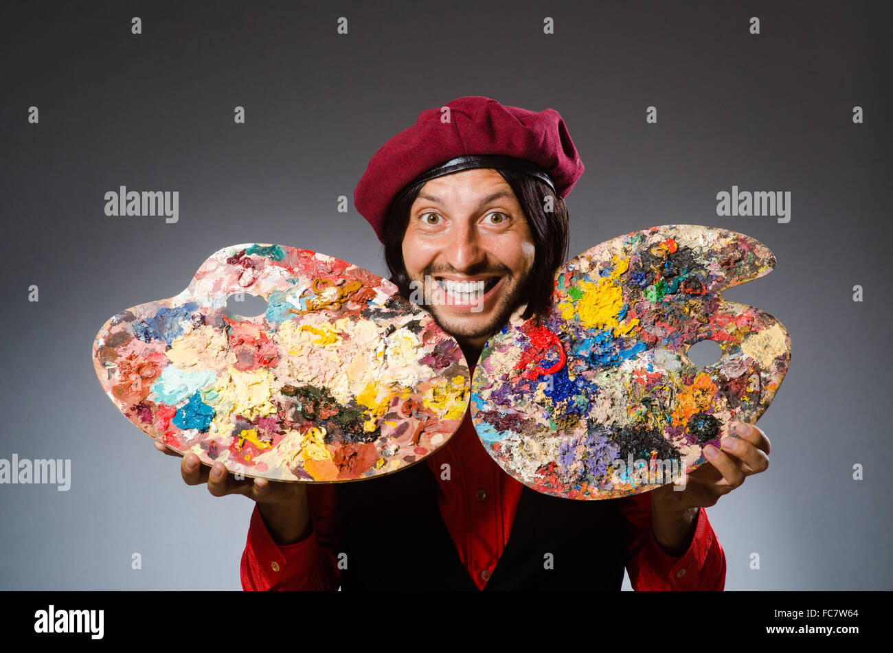 Man artist in art concept Stock Photo - Alamy
