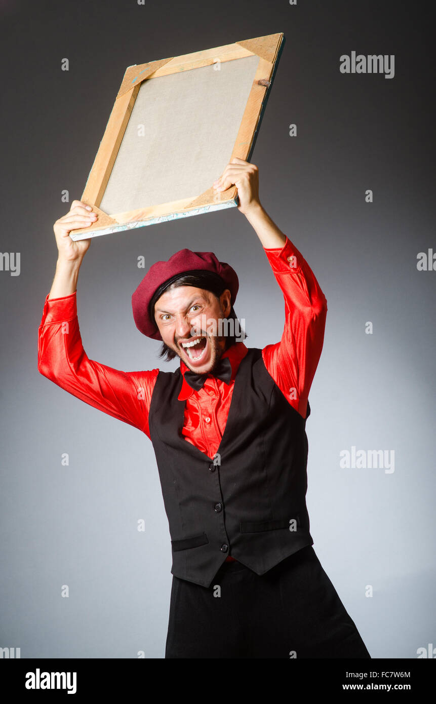 Man artist in art concept Stock Photo - Alamy