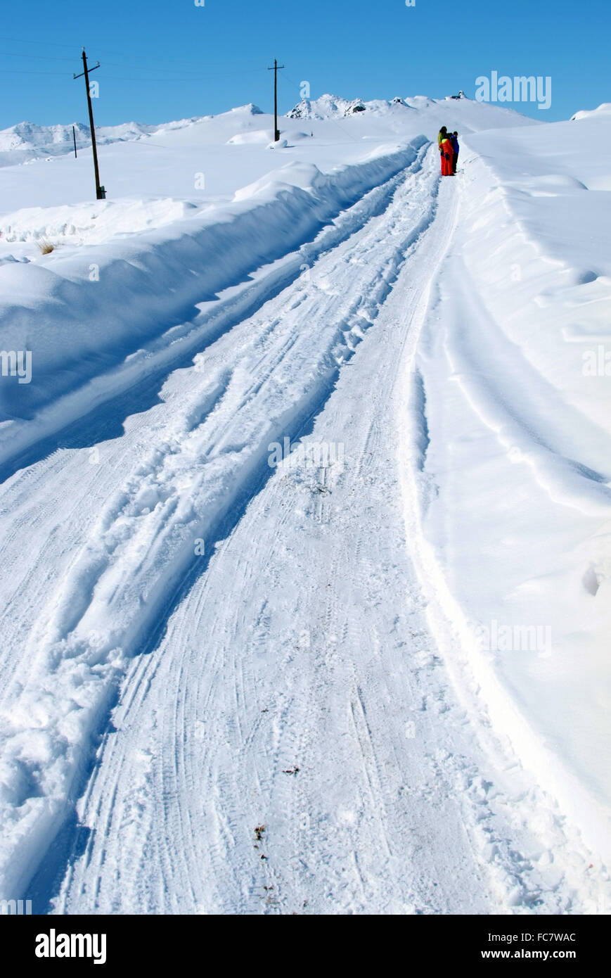 Xinjiang Aletai snow scenery Stock Photo - Alamy