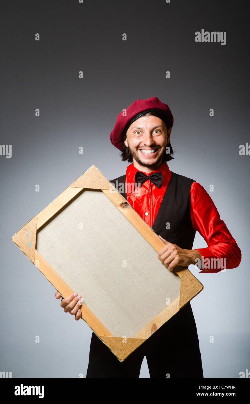 Man artist in art concept Stock Photo - Alamy