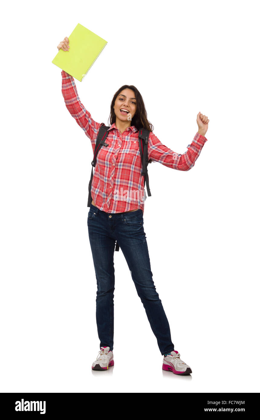 Pretty female high school student Cut Out Stock Images & Pictures - Alamy